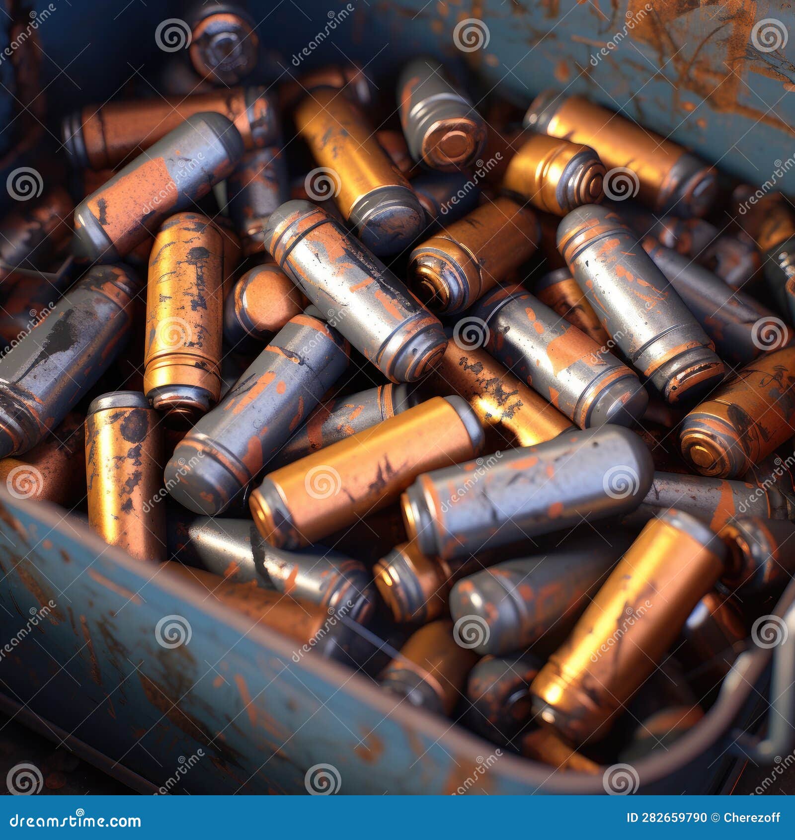 Used Batteries With Recycling Symbol Cartoon Vector | CartoonDealer.com ...