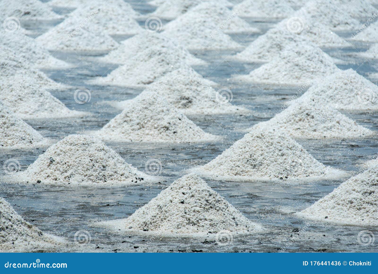 A Lot of Salt in the Salt Fields of Farmers in Thailand Stock Photo ...