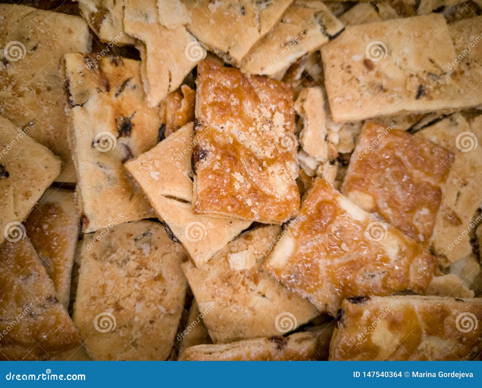 A Lot of Scattered Cookies on the Table Stock Photo - Image of round ...