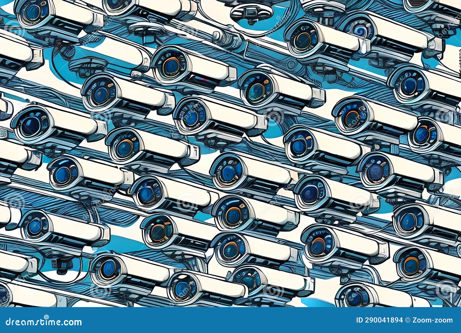 Security Cameras CCTV On A Computer Laptop Screen Screen, Blur Empty ...