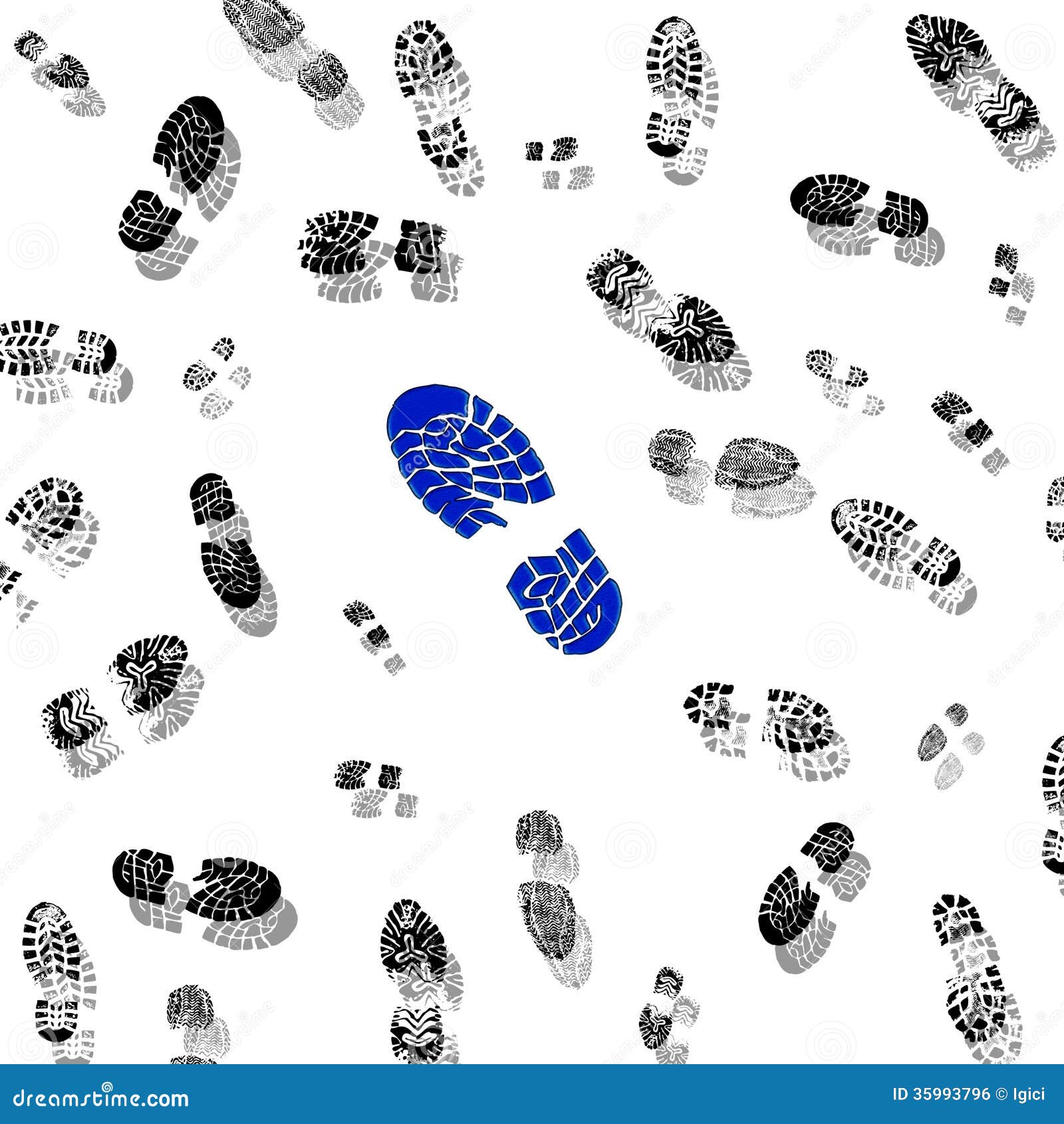 A lot of shoe prints stock illustration. Illustration of mark - 35993796