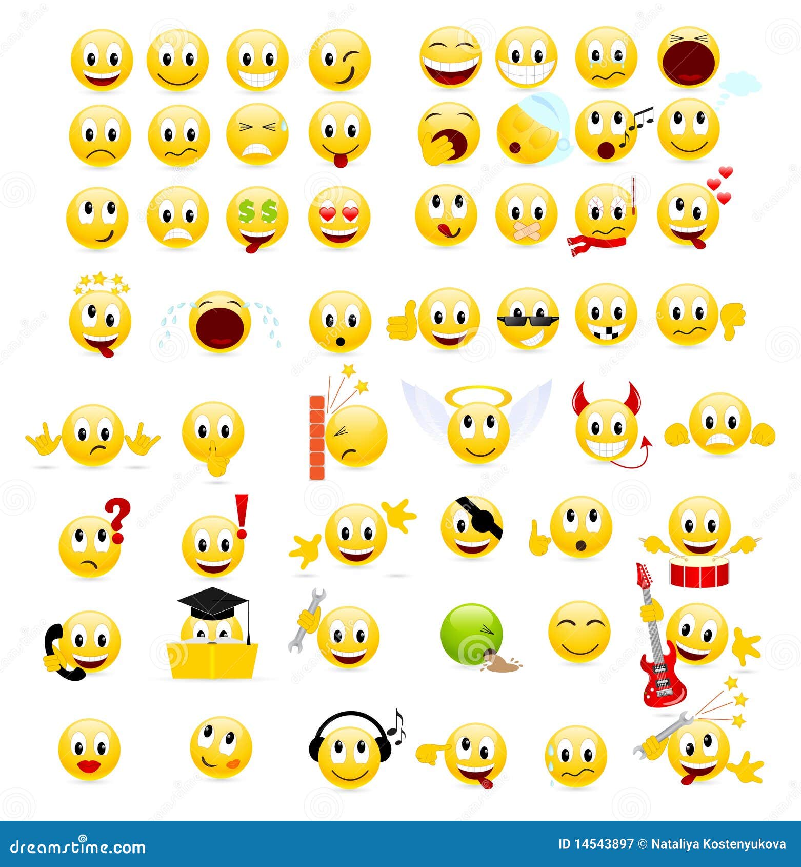 A lot of smiles stock vector. Illustration of march, emotion - 14543897