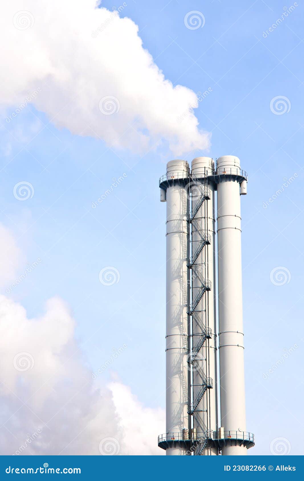 Lot of Smoke from Industrial Smokestack Stock Photo - Image of ...