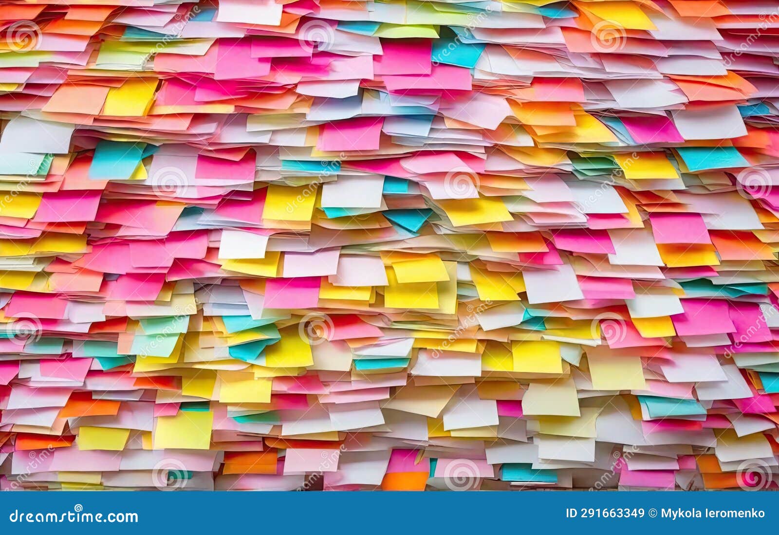 A Lot of Sticky Notes in the Form of a Background Stock Illustration ...