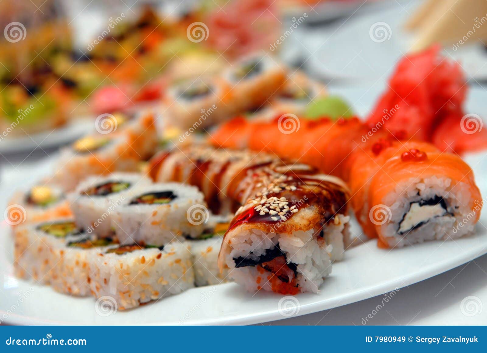It is a lot sushi stock image. Image of fish, seafood - 7980949