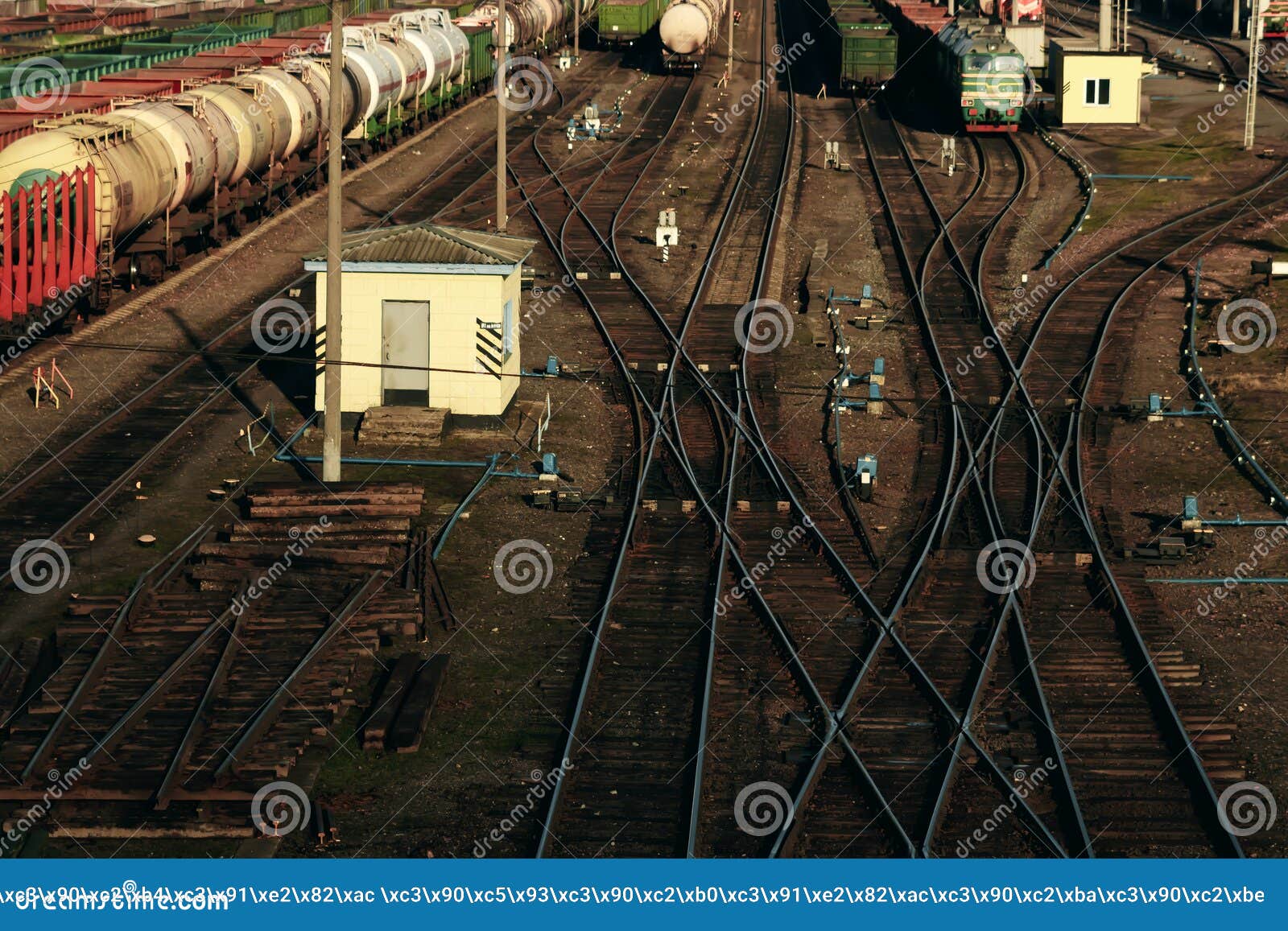 A Lot of Tangled Rail Rails, Top View. Sort Facility Stock Image ...