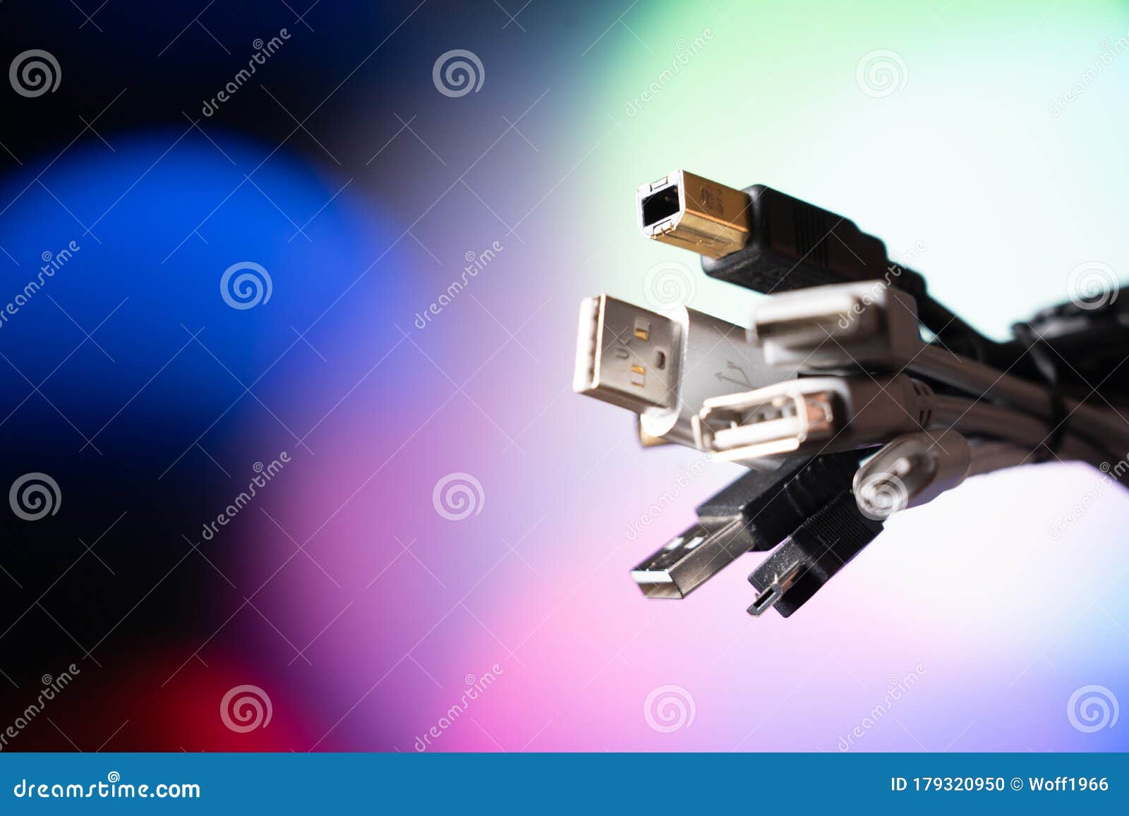 Bunch Of Charging Gadgets, Electronic Devices, Messy Wires. Dependence ...