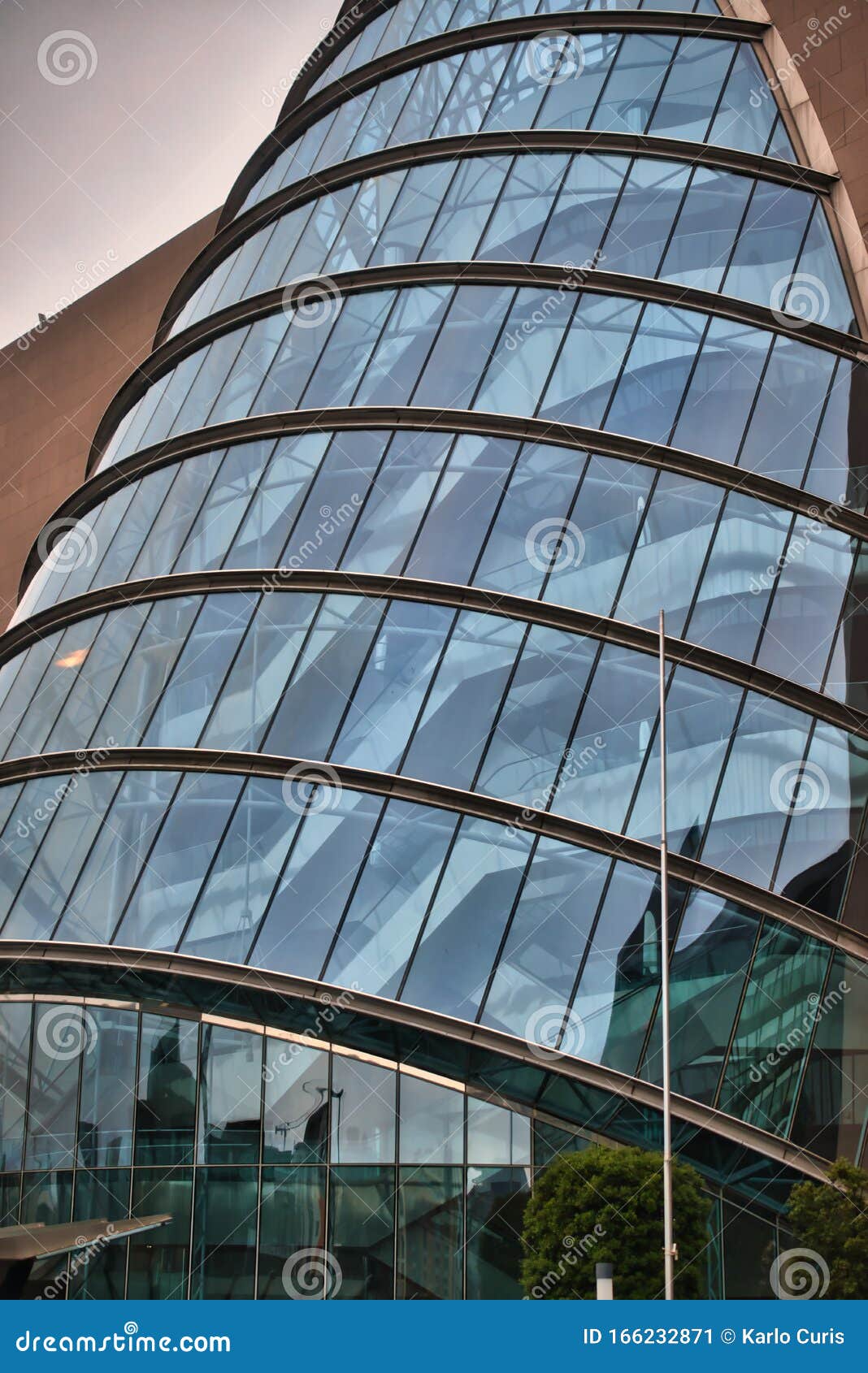 Windows on the building stock image. Image of town, glass - 166232871