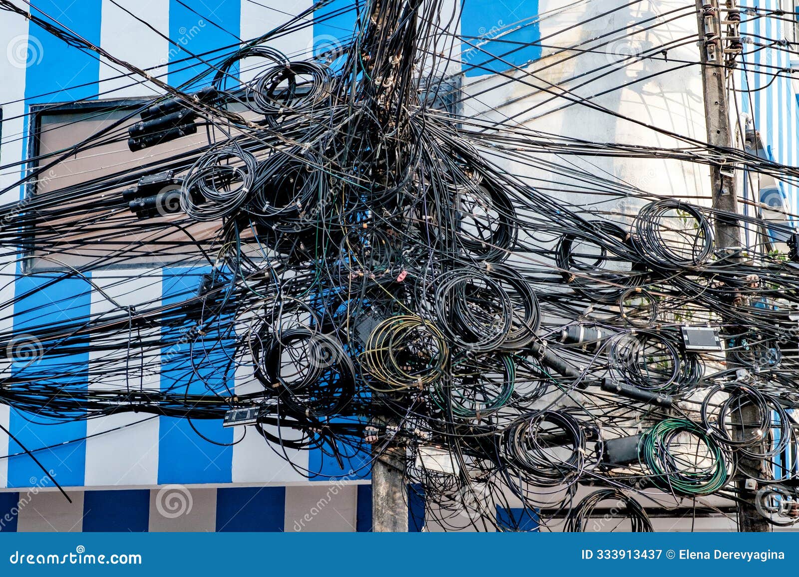 Wires. Tangled Old Wires. Cable With Plugs And Connectors. Insulated ...