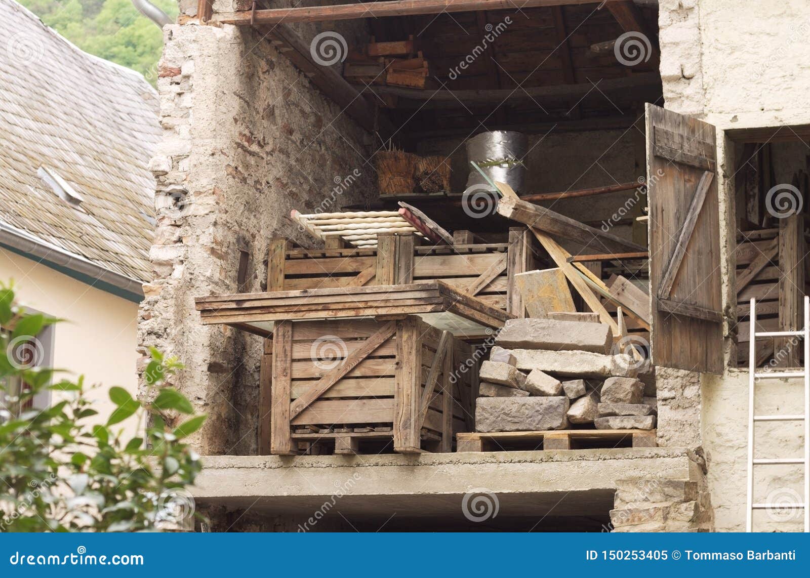 A Lot of Wooden Objects in a German Hut Germany Stock Image - Image of ...