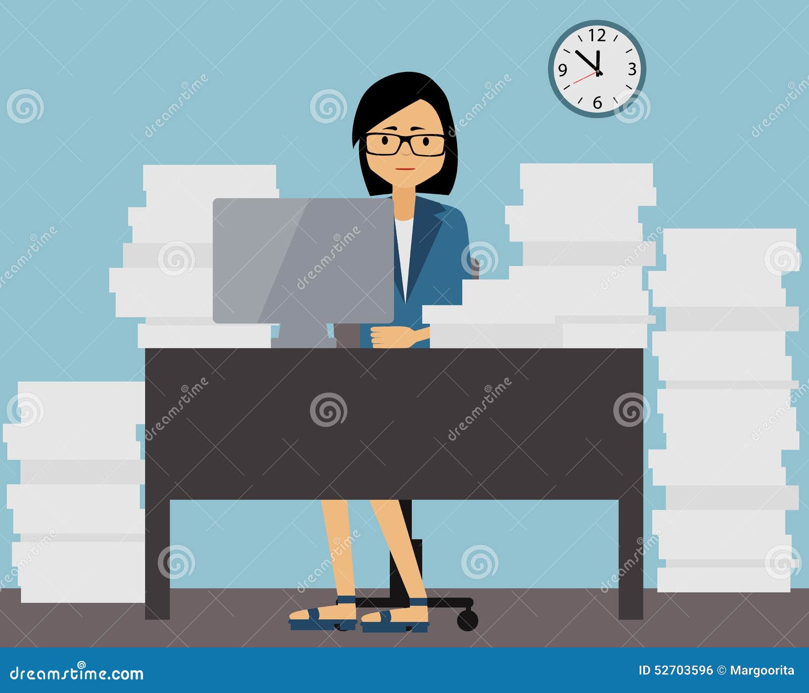 Lot of work stock vector. Illustration of design, problem - 52703596