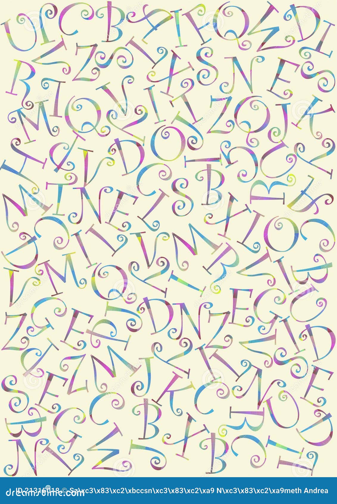 Lotes Do Fundo Colorido Das Letras Ilustração do Vetor - Ilustração de ...
