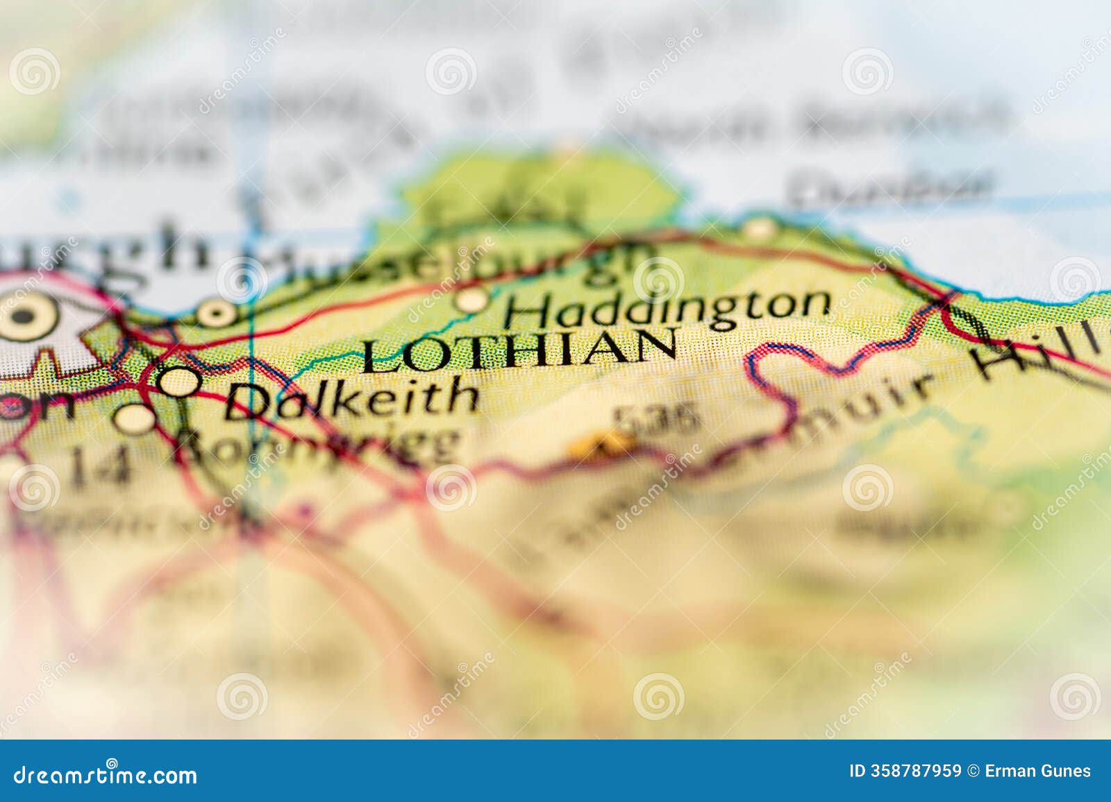 Lothian, Scotland Highlighted on a World Map Stock Image - Image of ...