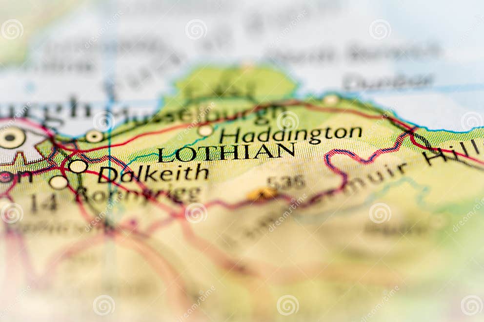 Lothian, Scotland Highlighted on a World Map Stock Image - Image of ...