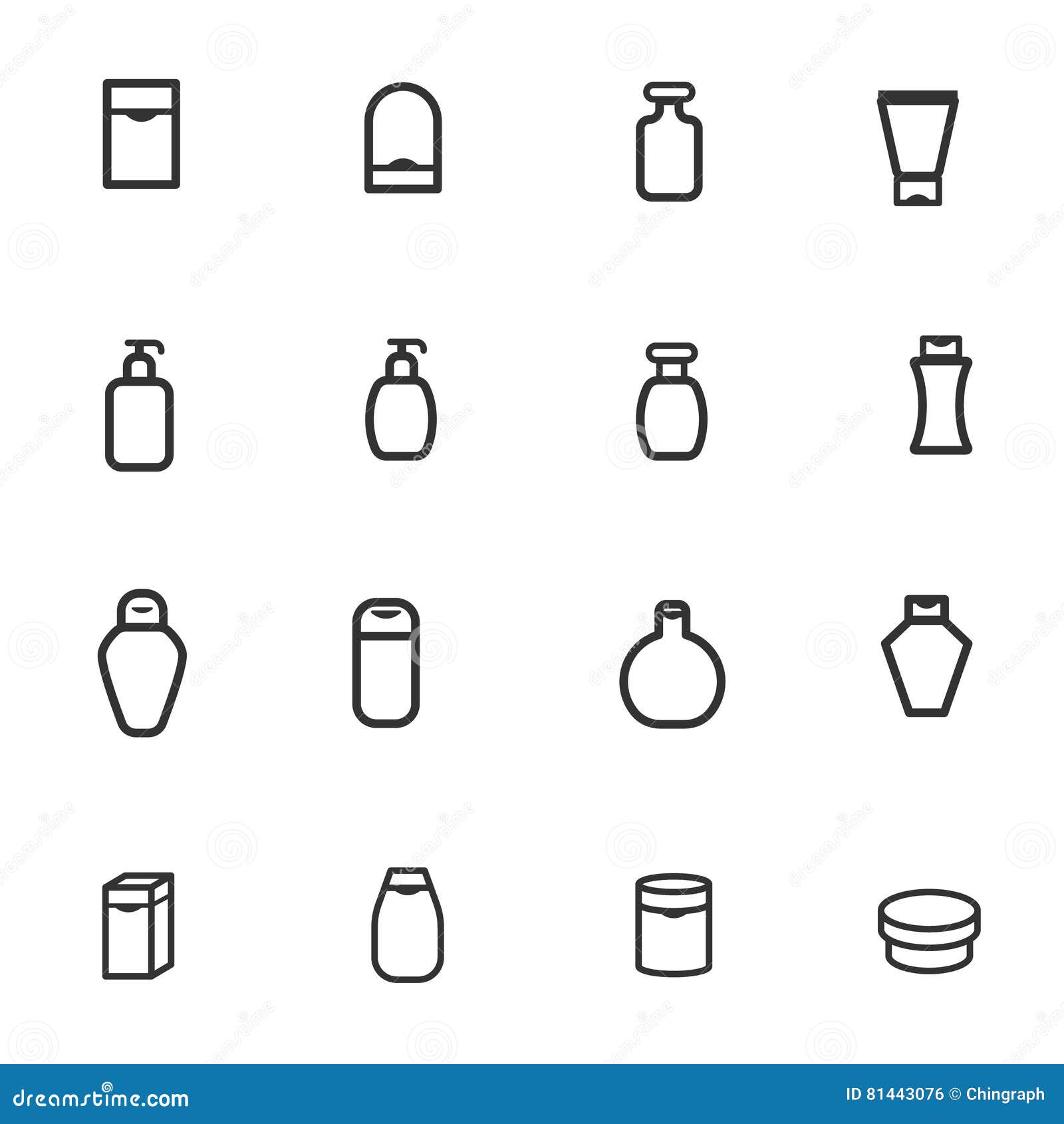 Lotion Cream Cosmetic Bottle Set Vector Stock Vector - Illustration of ...