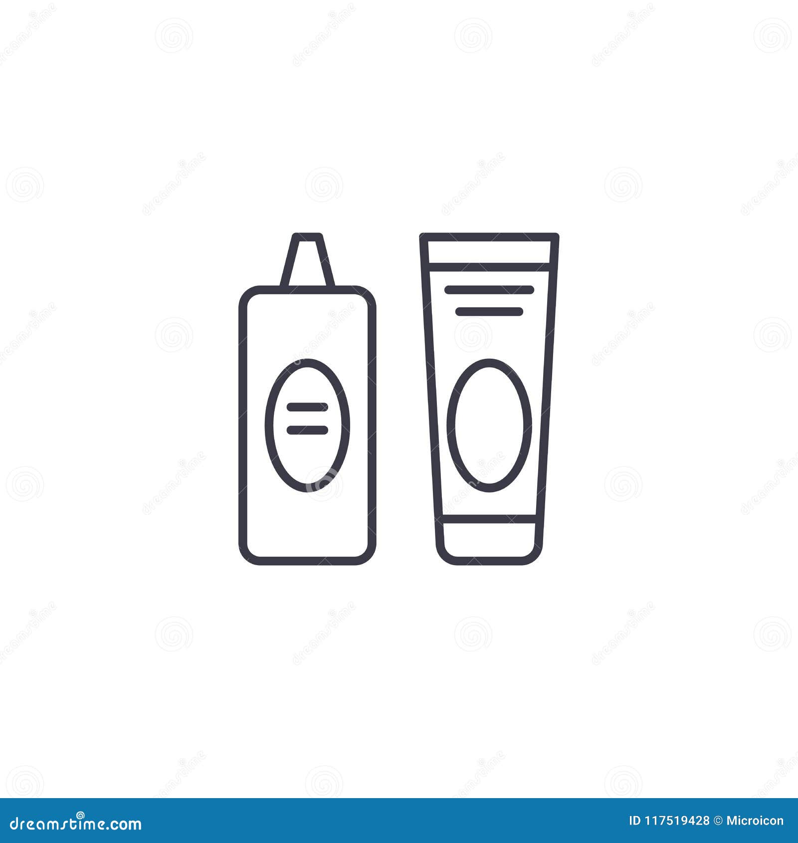 Lotions Linear Icon Concept. Lotions Line Vector Sign, Symbol ...