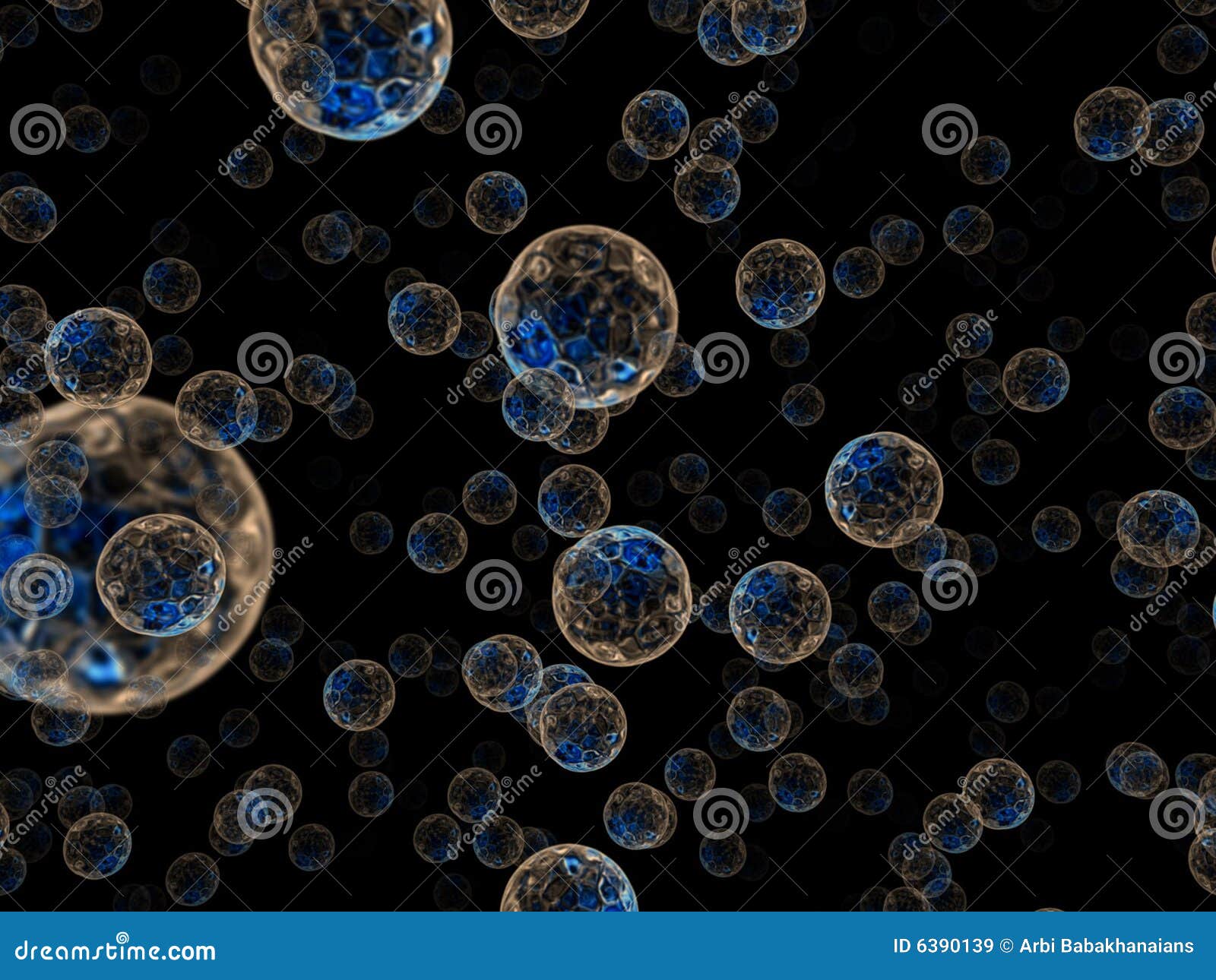 Lots of alien cells stock illustration. Illustration of orange - 6390139