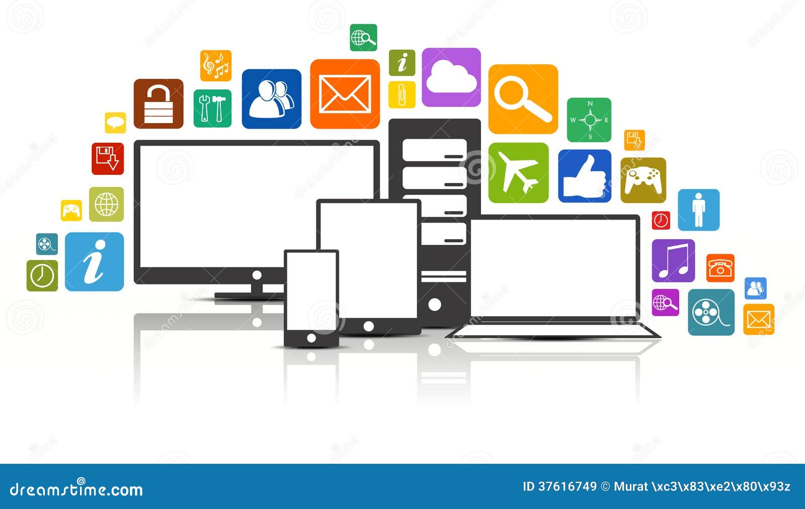 Lots of Apps stock illustration. Illustration of information - 37616749
