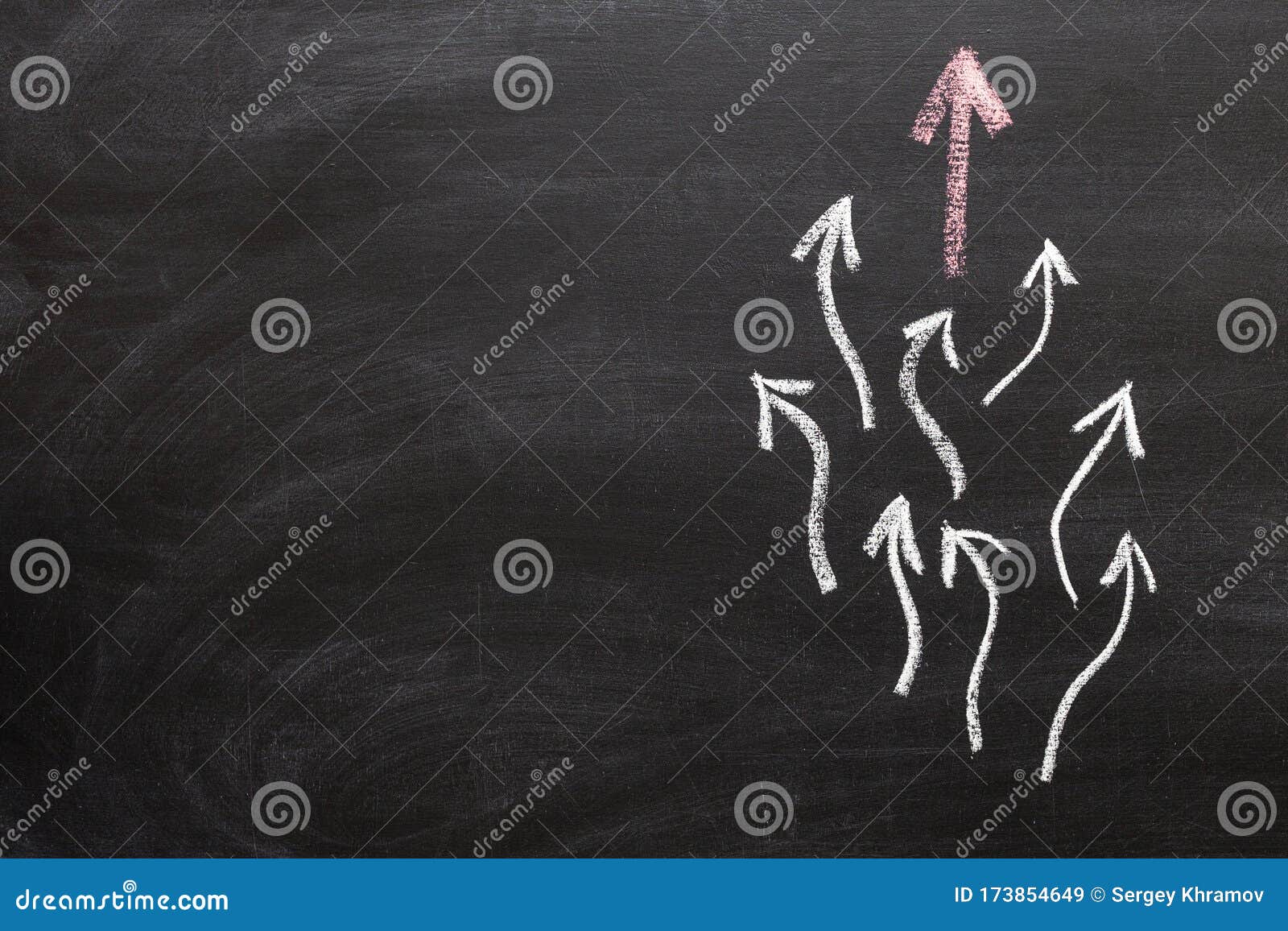 Lots of Arrows and a Red Arrow As the Leader. the Concept of Teamwork ...