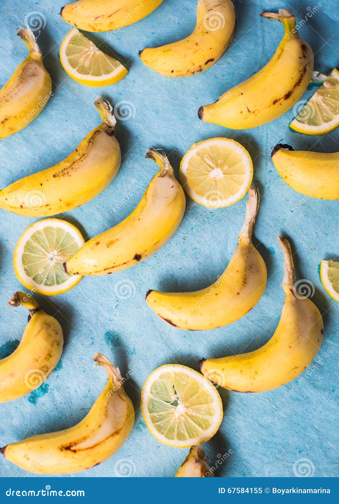 Lots Bananas Blue Background Stock Photos - Free & Royalty-Free Stock ...