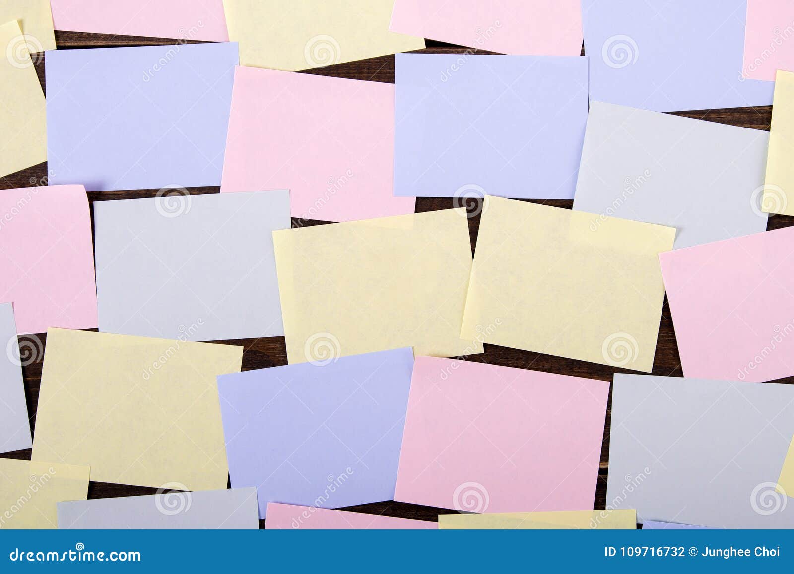 Lots of Blank Sticky Notes on Wall Stock Photo - Image of notice ...
