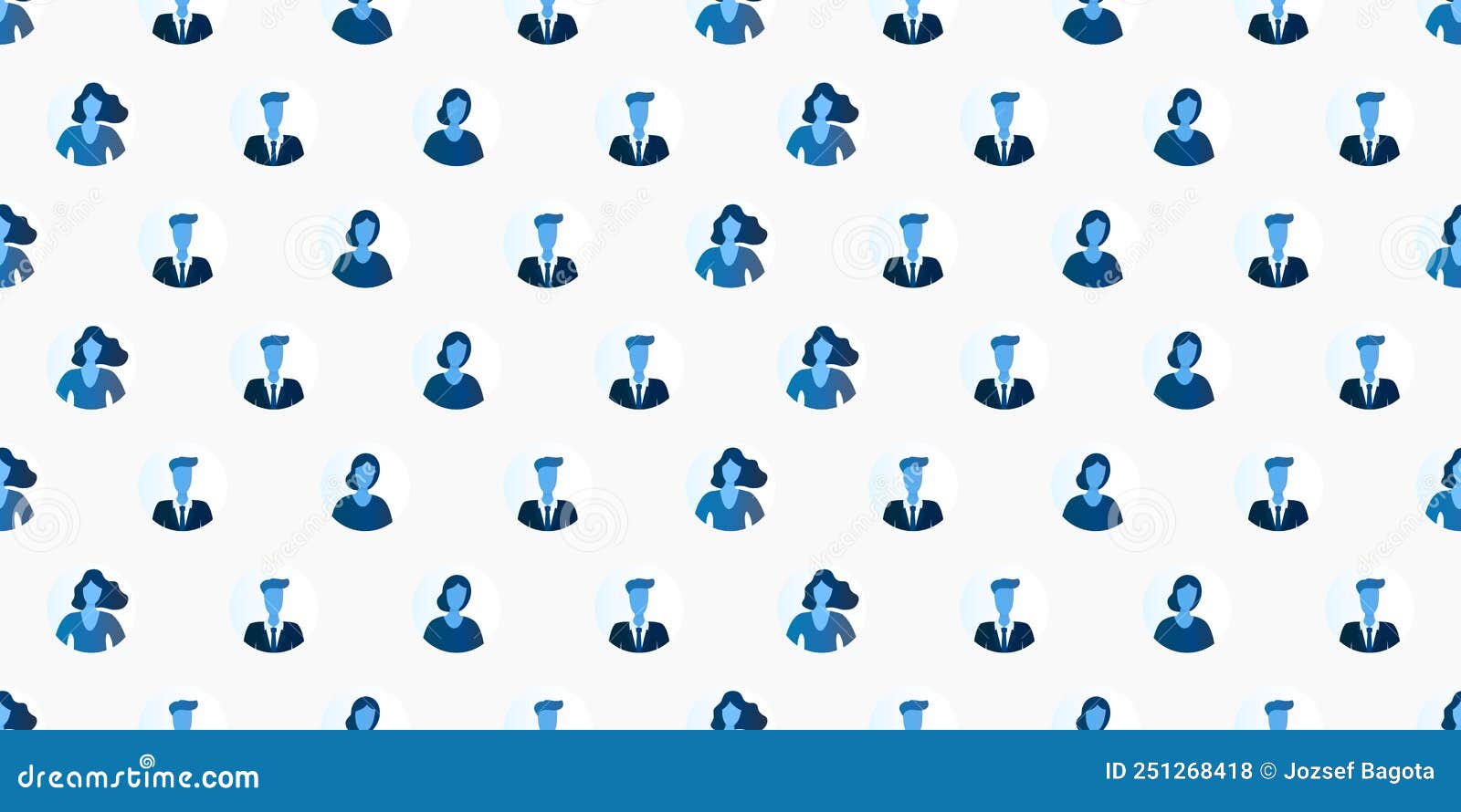 Lots of Blue Face Symbols, Seamless Texture Background with Rows of ...