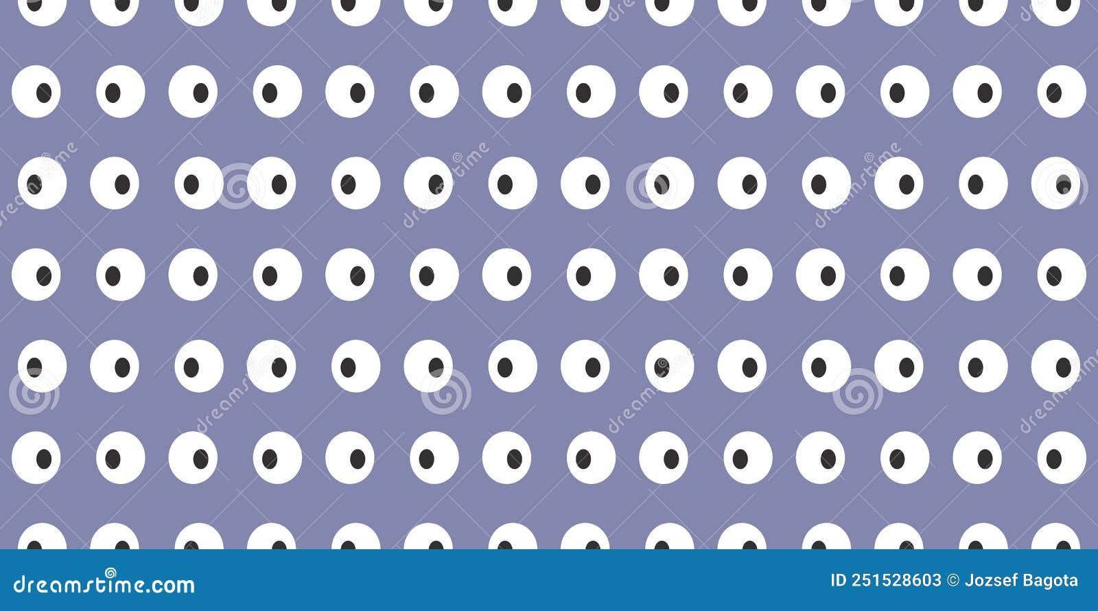 Lots of Blue Squinting Eyes Pattern, Simple Seamless Texture, Vector ...