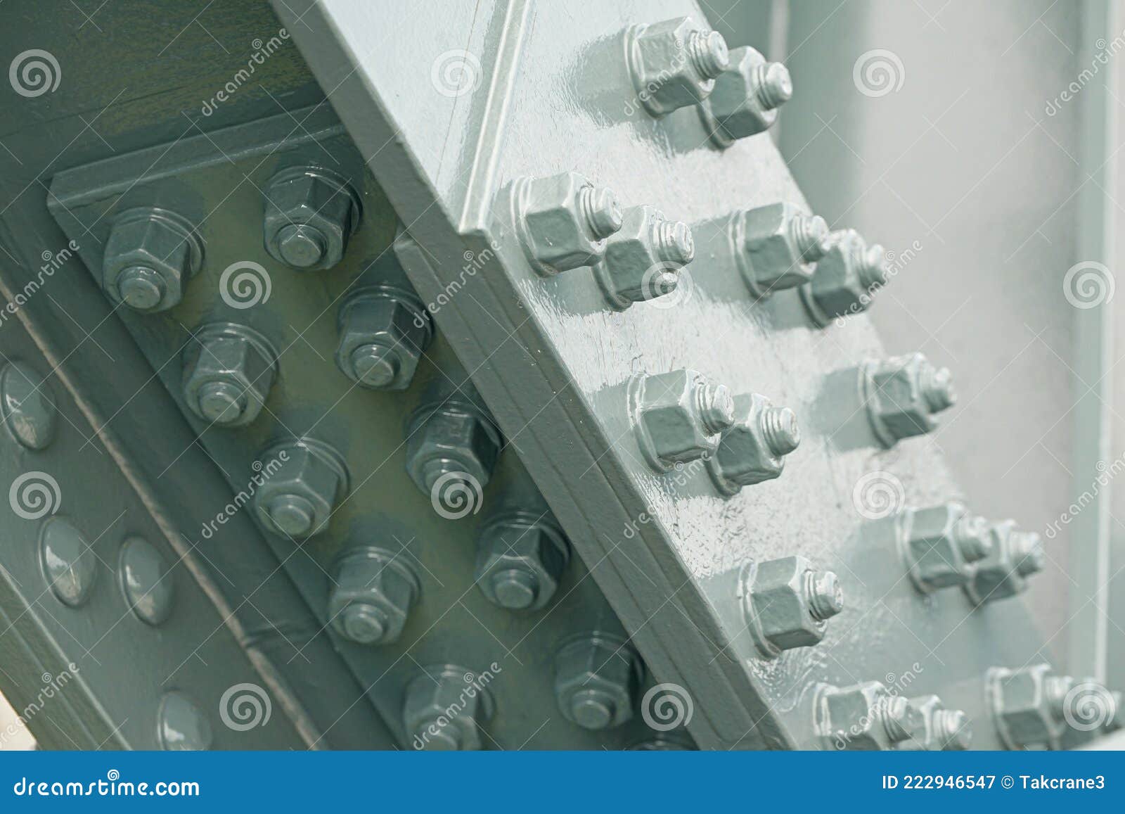 Bolts on steel frame stock image. Image of bolts, bridge - 222946547