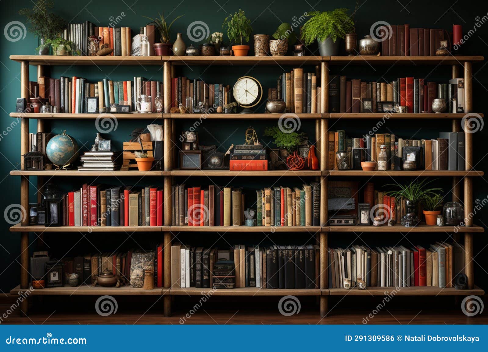 Lots of Books on Shelves in Library Stock Photo - Image of fiction ...