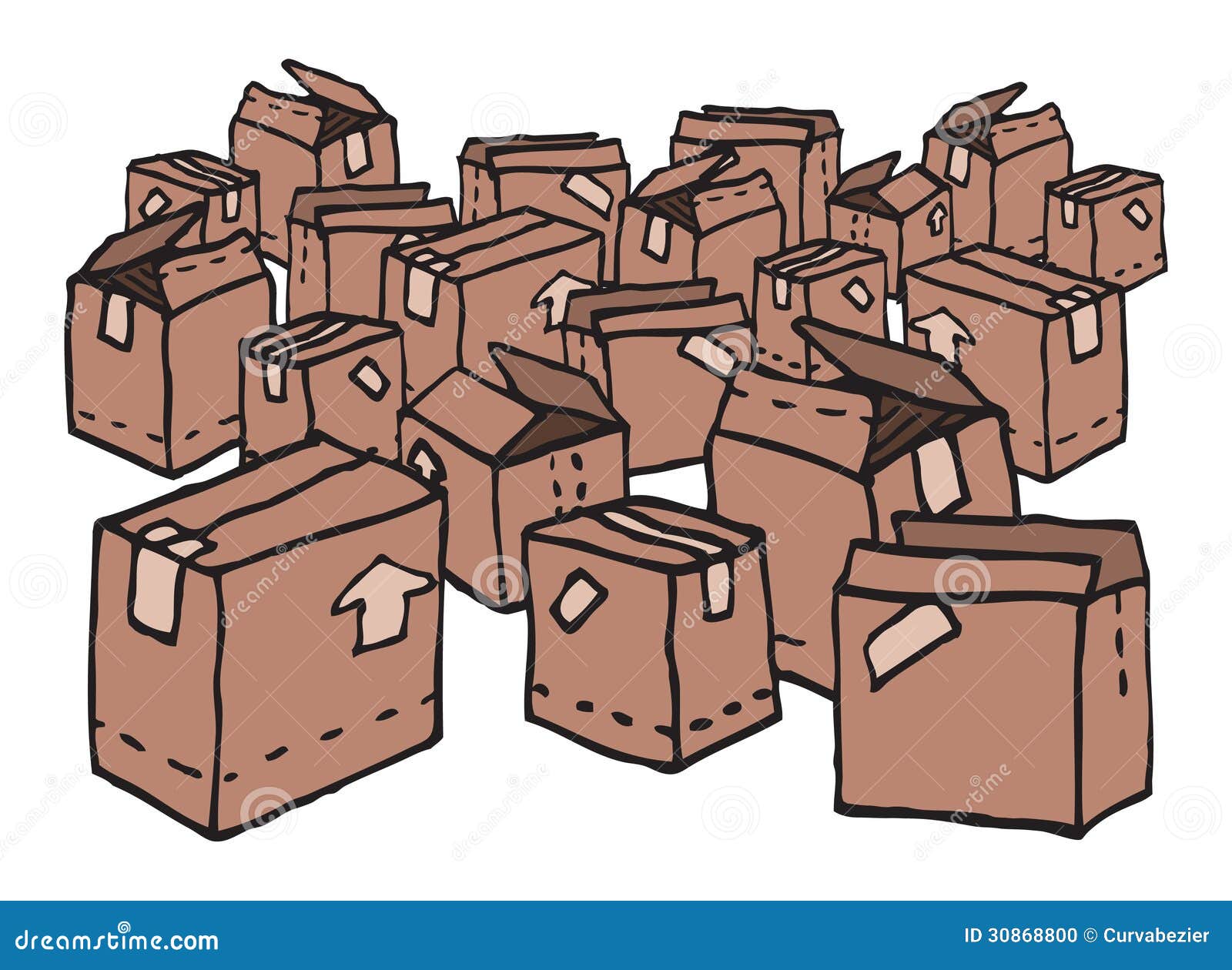 Lots of Boxes / Messy Stock Stock Illustration - Illustration of large ...