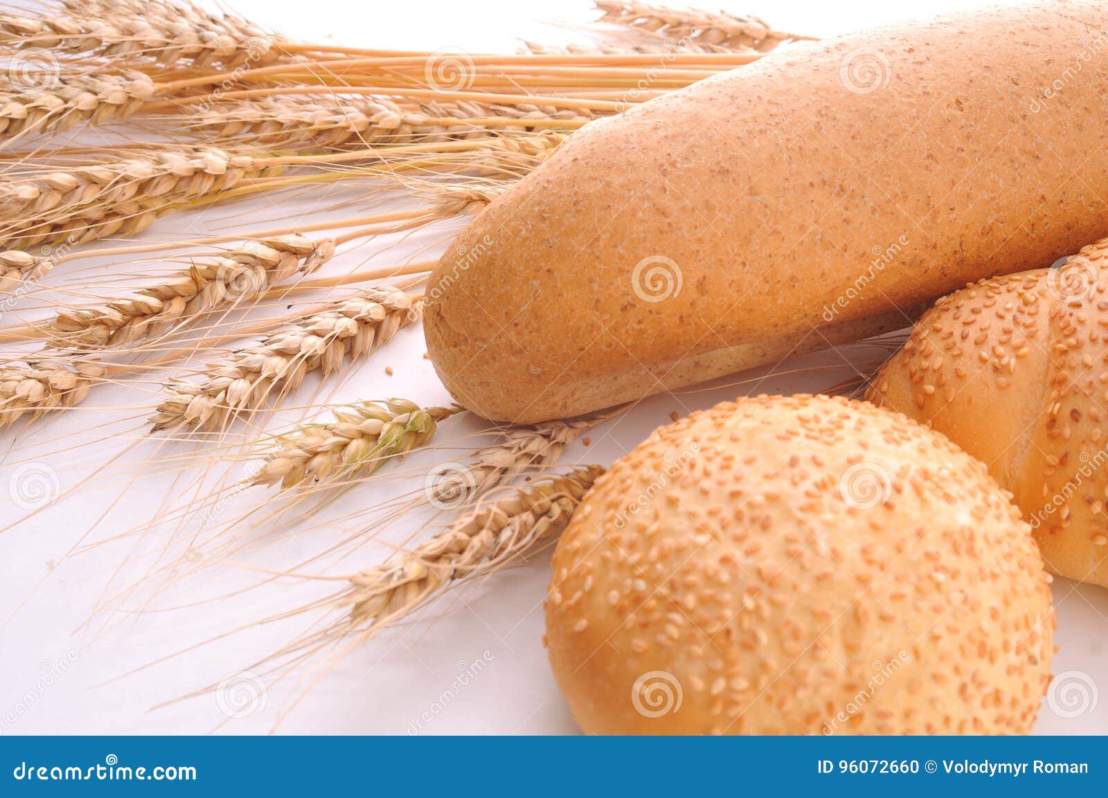 Lots of Bread on a White Background Stock Photo - Image of backgrounds ...