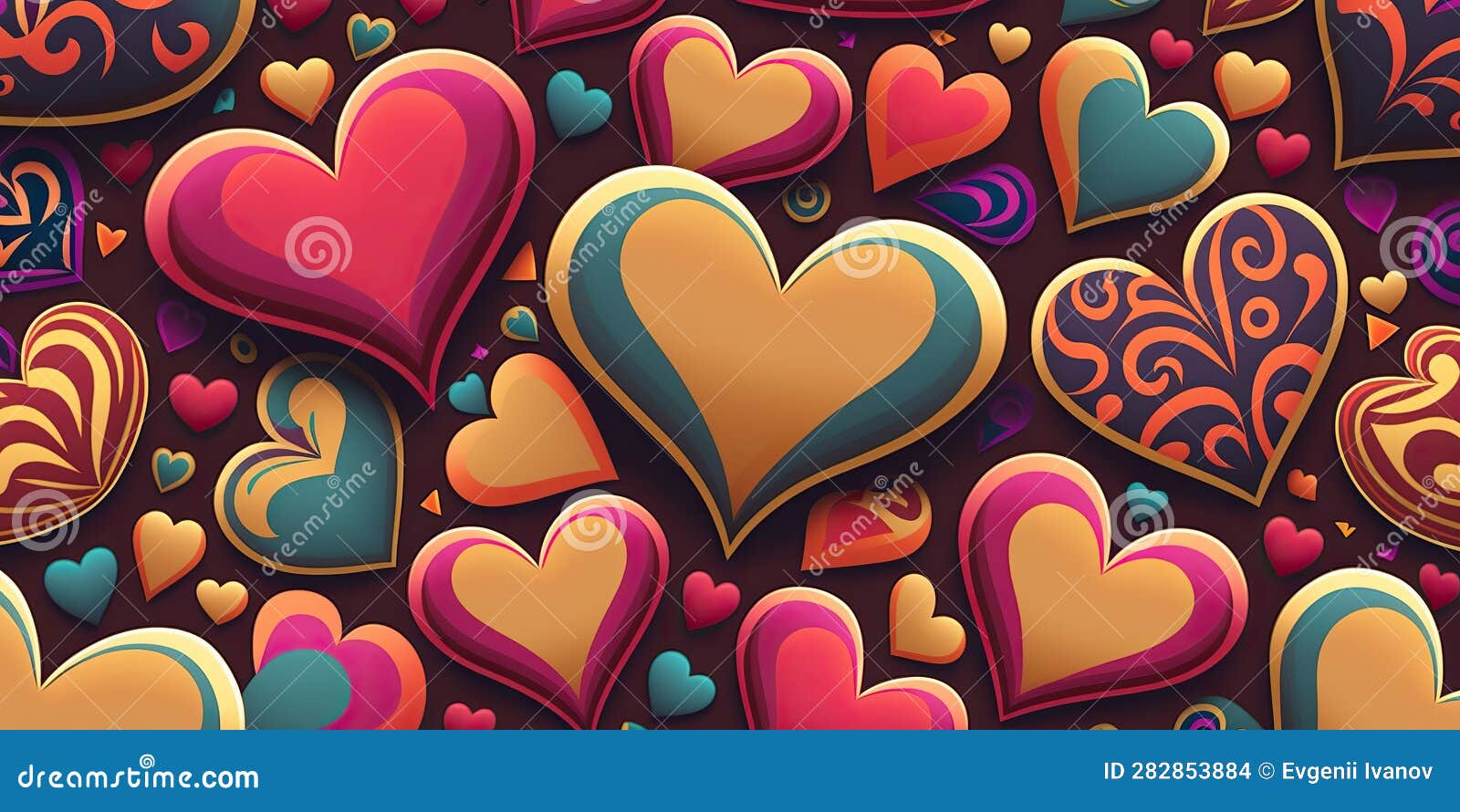 Bright Hearts Neon Sign.Retro Neon Hearts Sign On Black Background ...