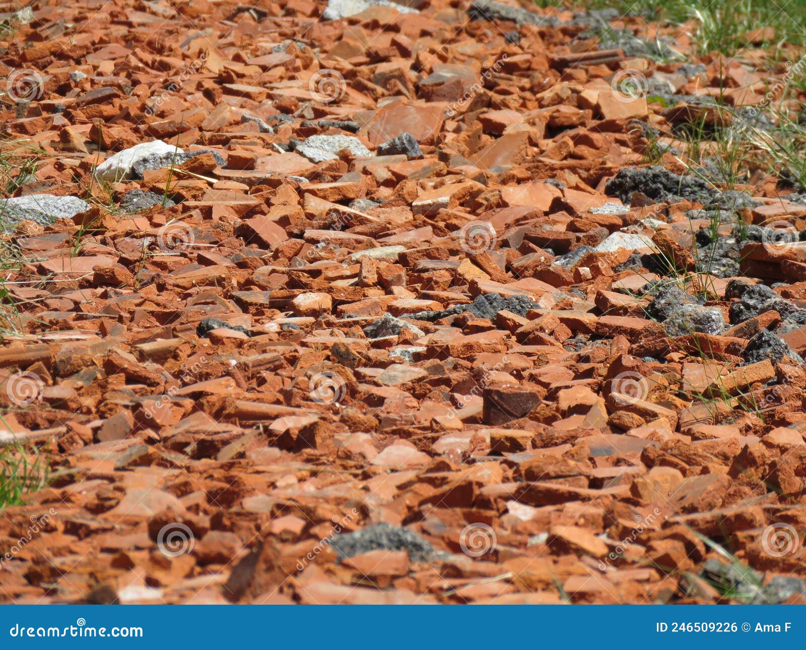 Lots of Broken Bricks, Close-up. Stock Photo - Image of color, detail ...