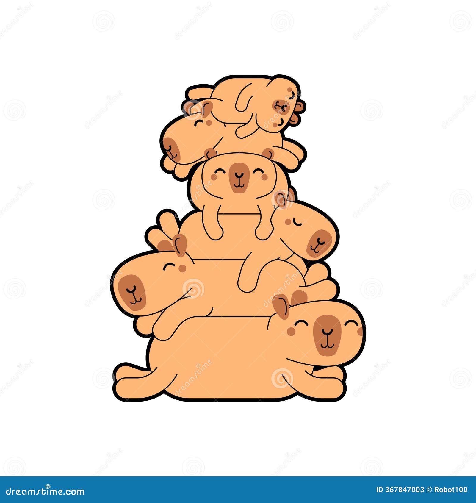 Cat Pyramid Cute Illustration With Inscription | CartoonDealer.com ...