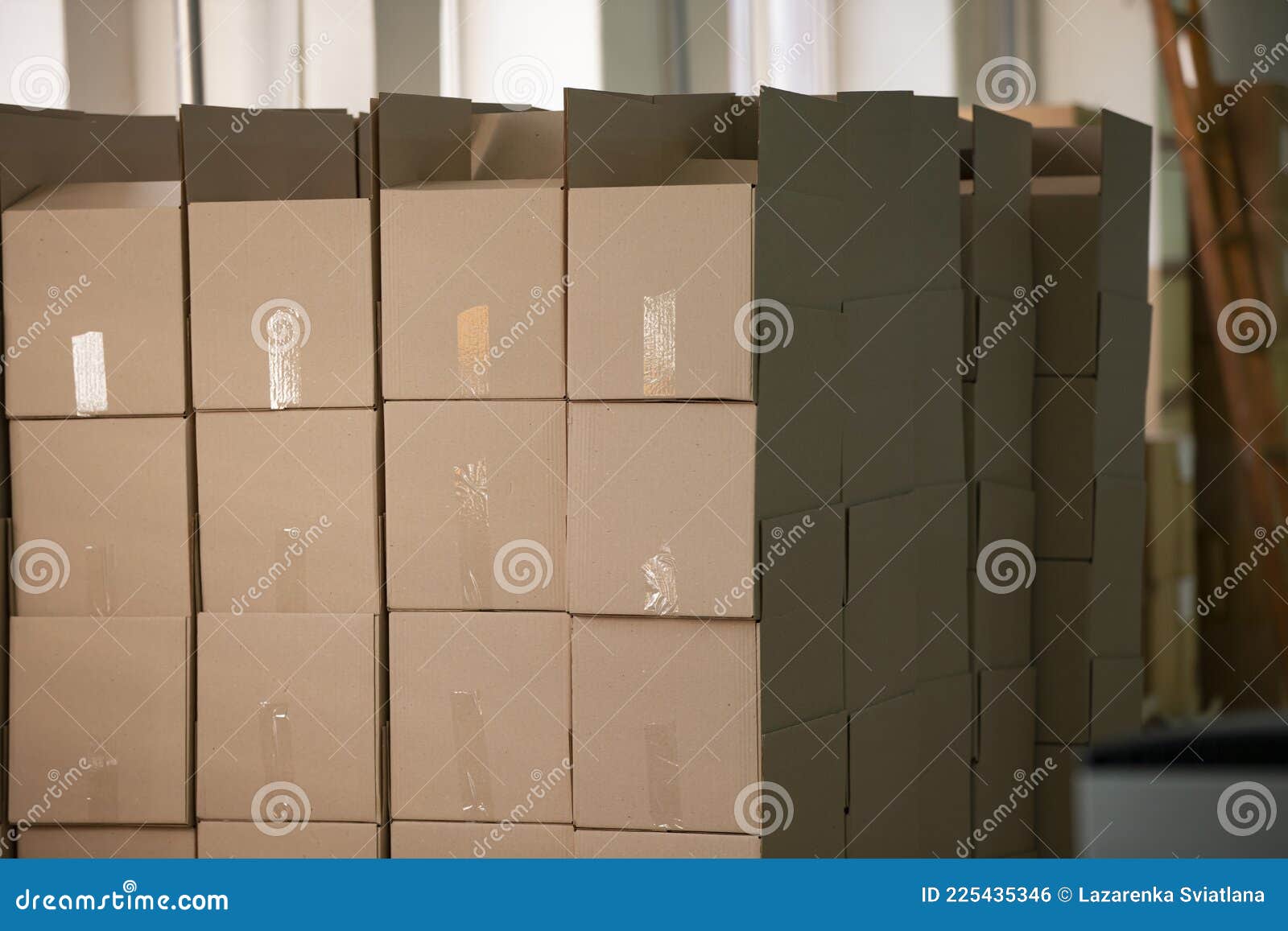 Lots of cardboard boxes stock photo. Image of package - 225435346