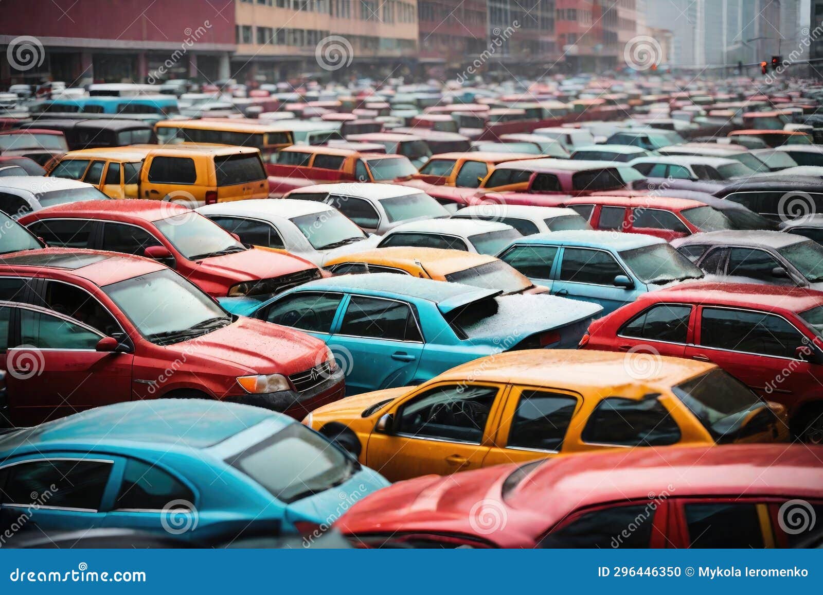 Lots of Cars Standing Tight Together. Stock Photo - Image of fast ...