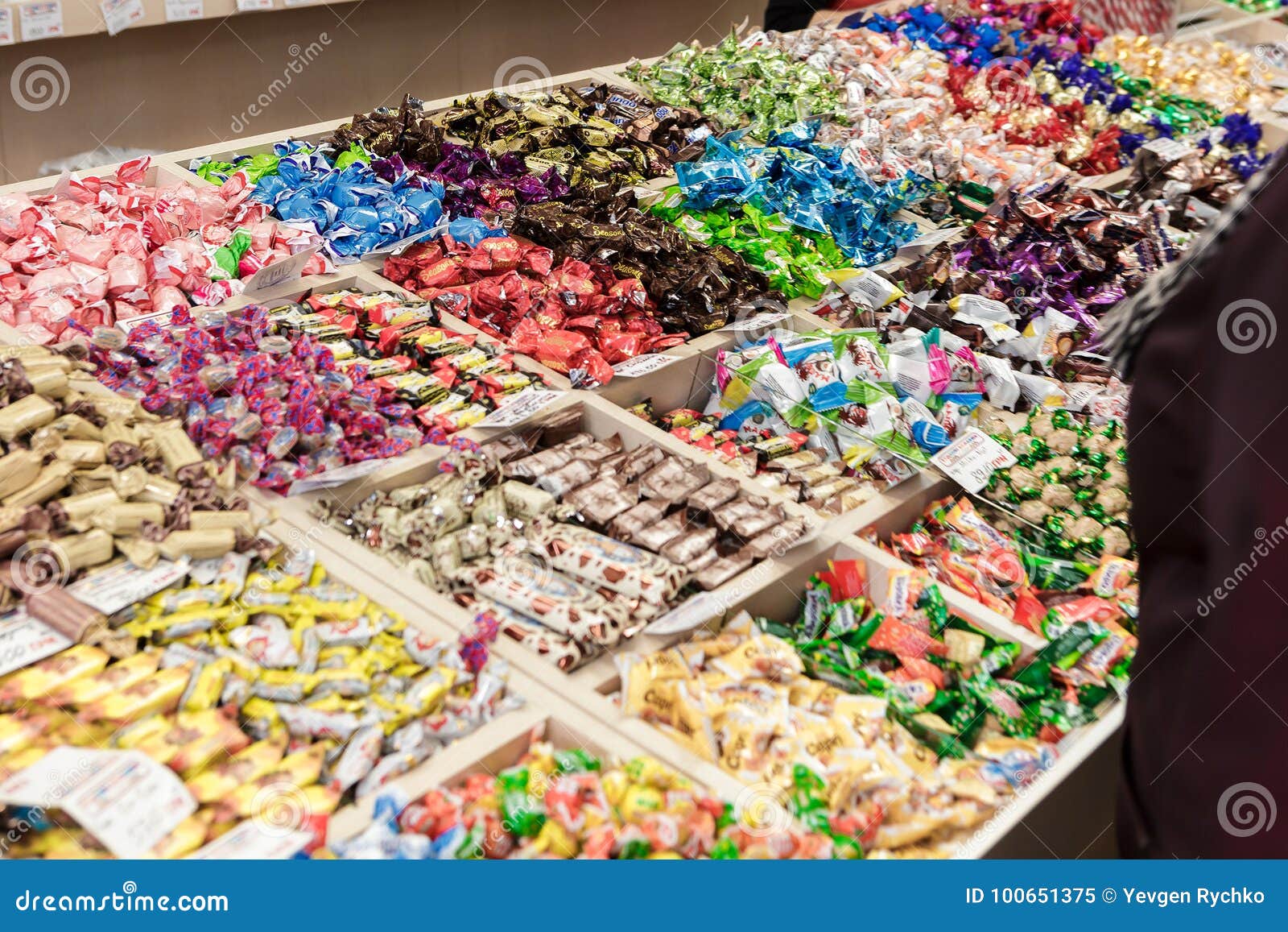 Lots of Chocolates on Store Stock Image - Image of ferrero, green ...