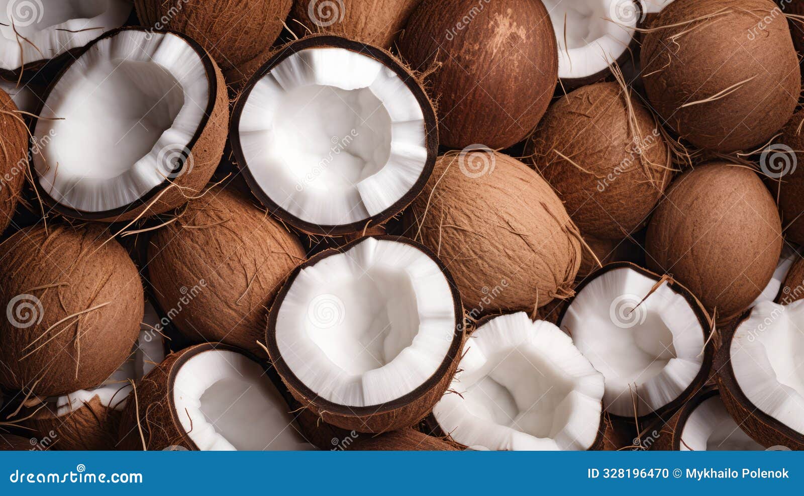 Lots of Coconuts Background. Ai Generated Image Stock Photo - Image of ...