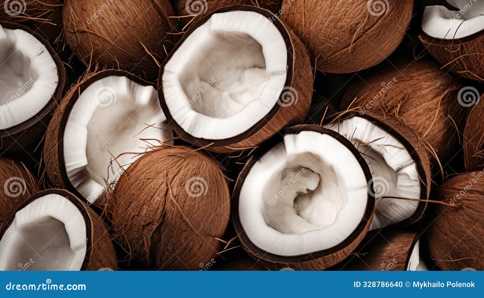 Lots of Coconuts Background. Ai Generated Image Stock Photo - Image of ...