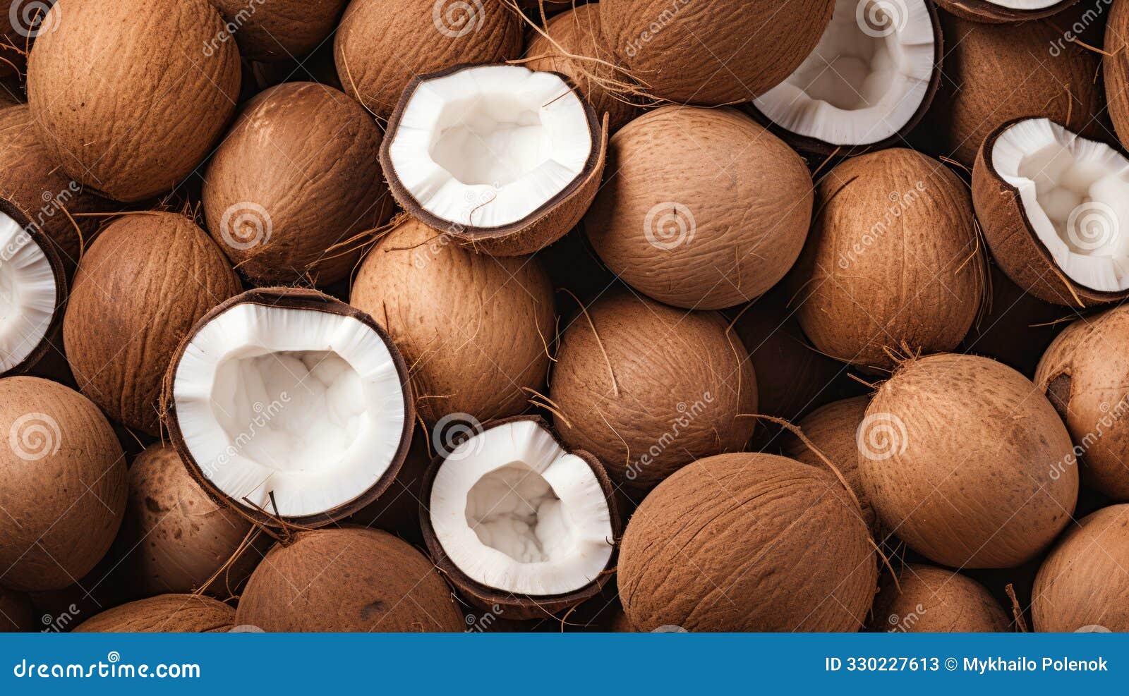 Lots of Coconuts Background. Ai Generated Image Stock Image - Image of ...