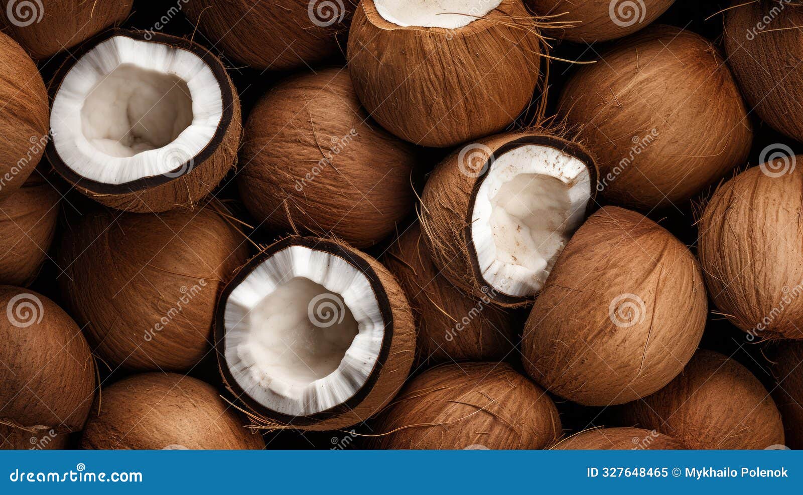 Lots of Coconuts Background. Ai Generated Image Stock Image - Image of ...