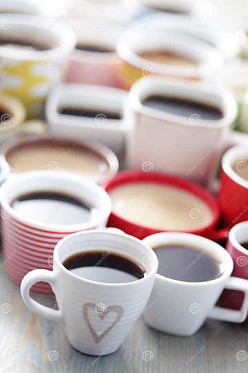 Lots of coffee! stock photo. Image of cafe, drink, milk - 23368656