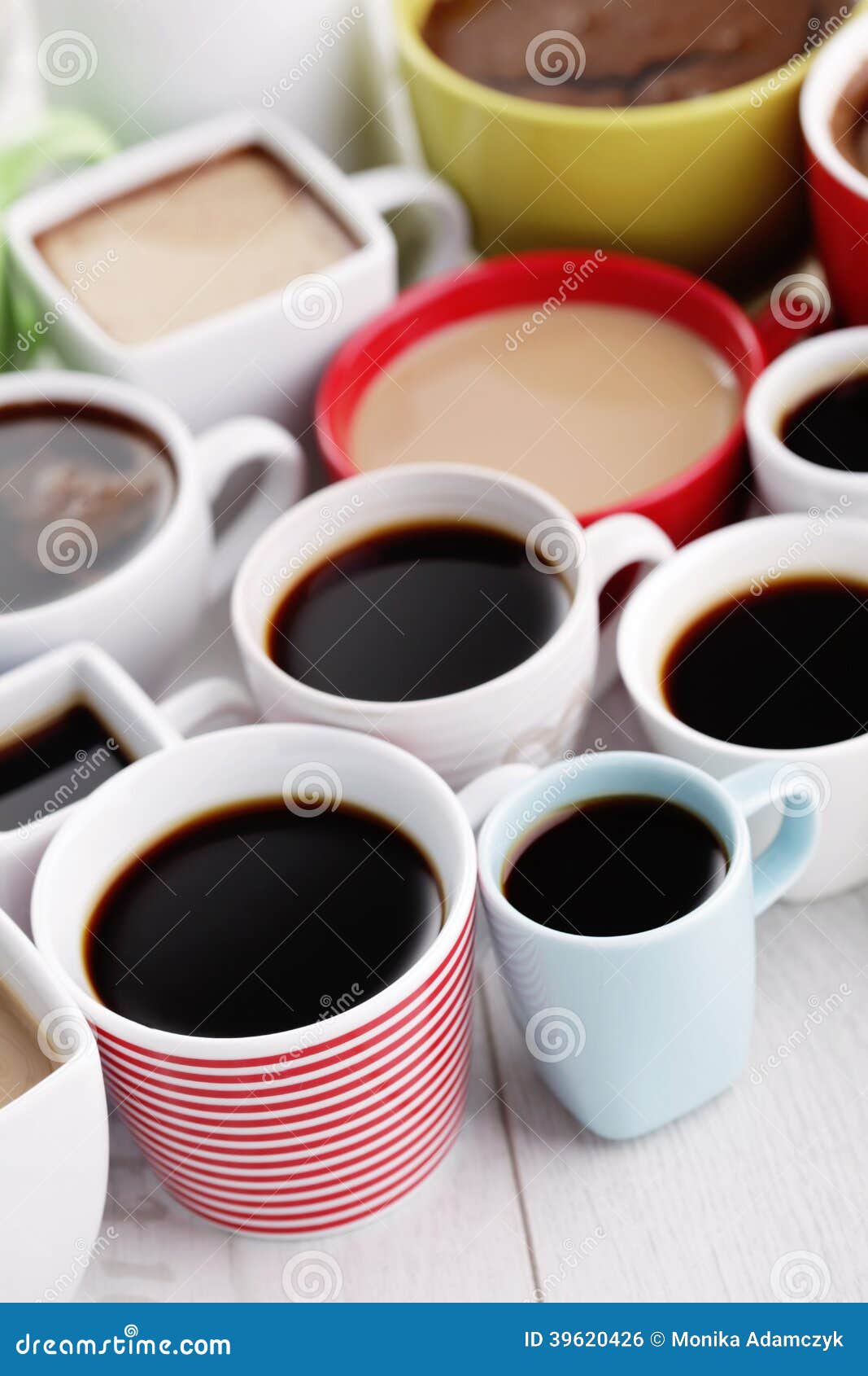 Lots of coffee cups stock photo. Image of white, aroma - 39620426