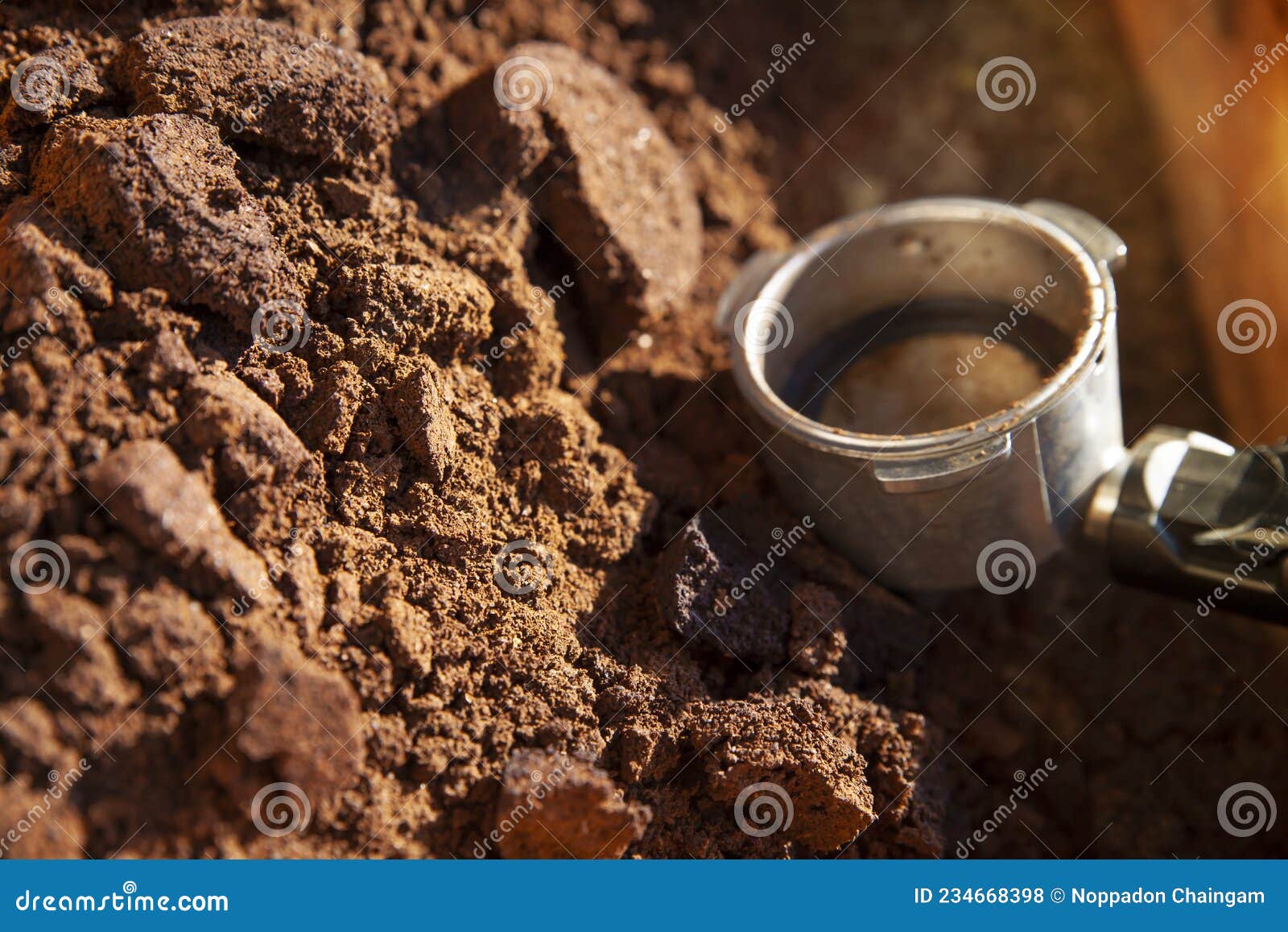 Coffee Grounds from the Espresso Machine Stock Photo - Image of ...