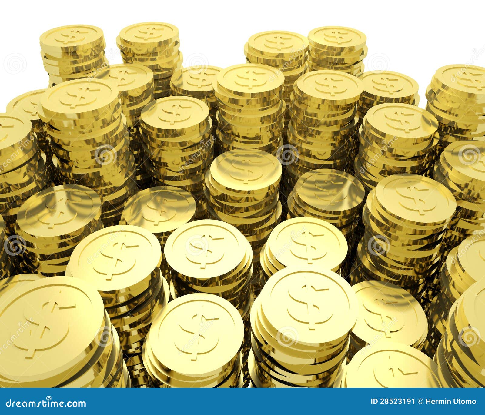 Lots of Coins stock illustration. Illustration of dollar - 28523191