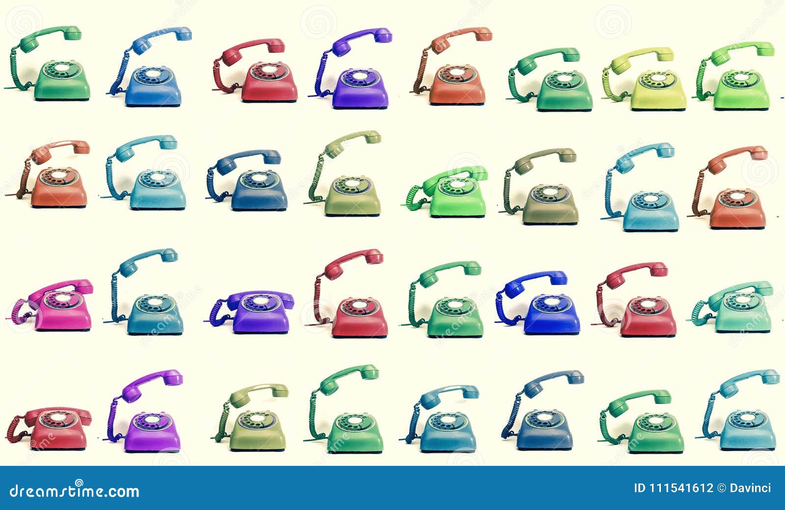 Lots of Color Phones Ringing Stock Illustration - Illustration of ...