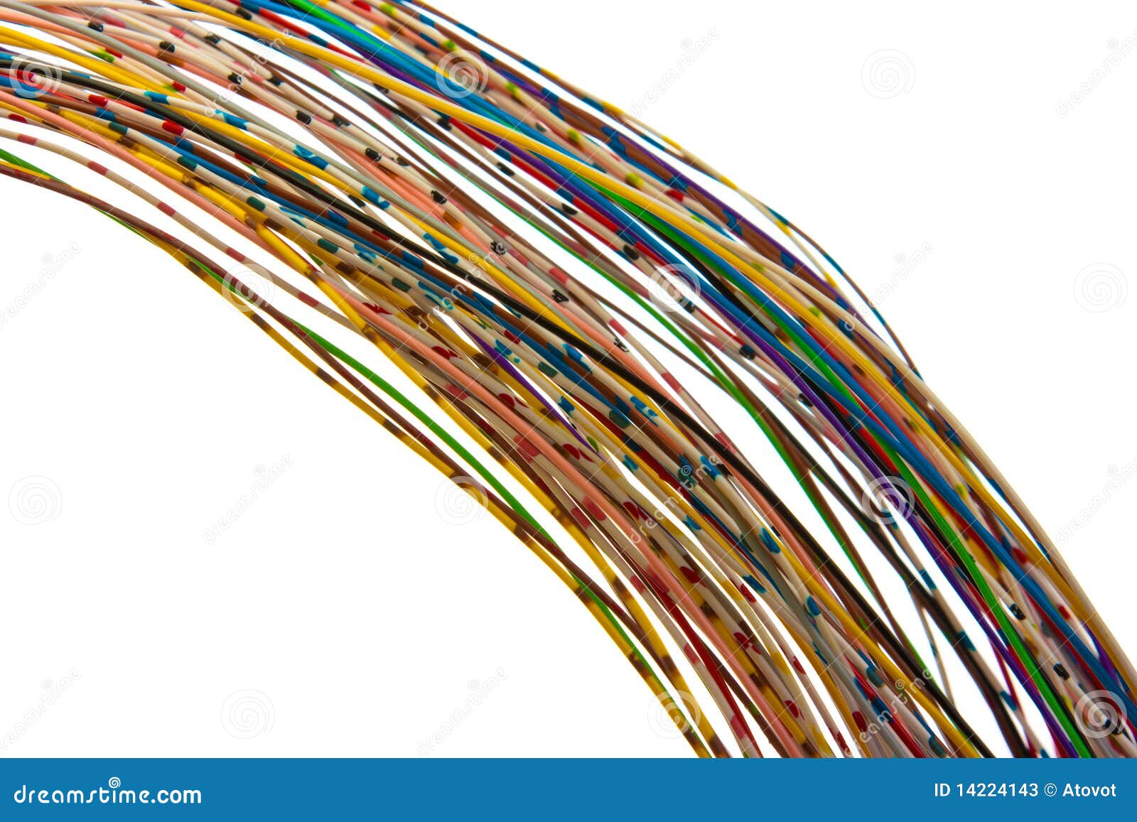 Lots of colored wires stock image. Image of branch, striped - 14224143