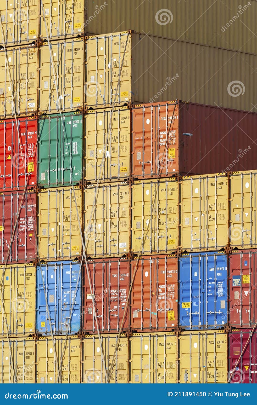 Colorful Cargo Containers stock photo. Image of delivery - 211891450