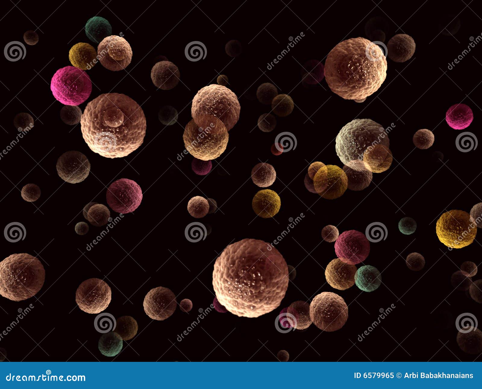 Lots of Colorful Fantasy Alien Cells Stock Illustration - Illustration ...
