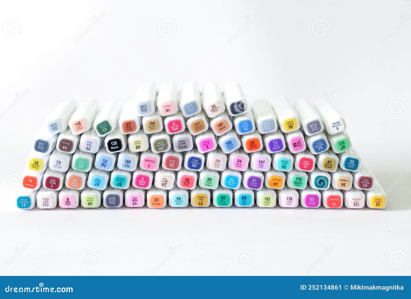 Colorful Numbering Isolated On Grey Background Royalty-Free Stock ...
